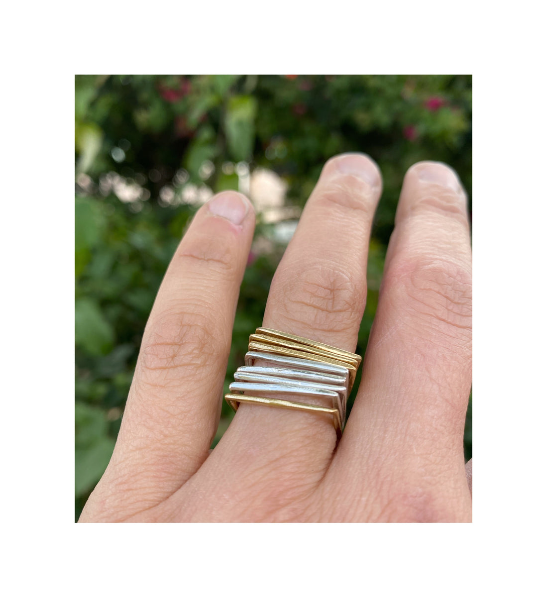 Skinny Square Stacker Rings – Hilali Jewelry